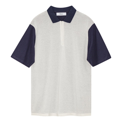 Textured Zip Polo